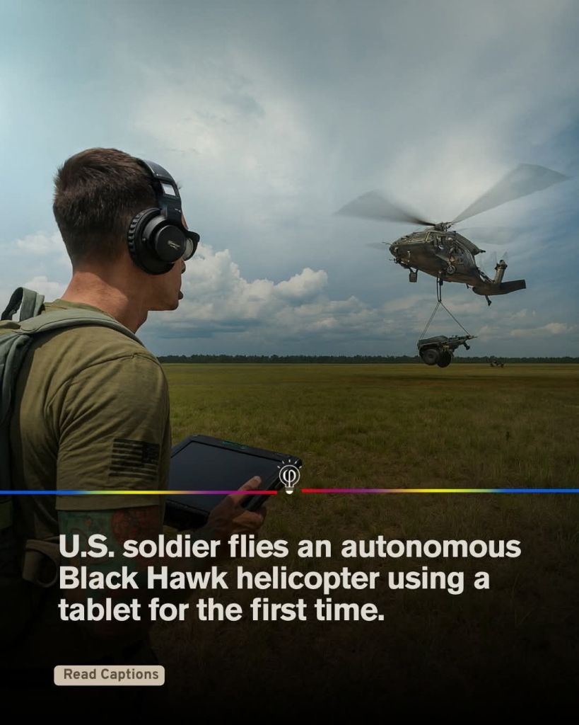 The U.S. Army has successfully tested a fully autonomous Black Hawk ...